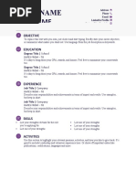 Professional Bangladeshi CV Template | PDF
