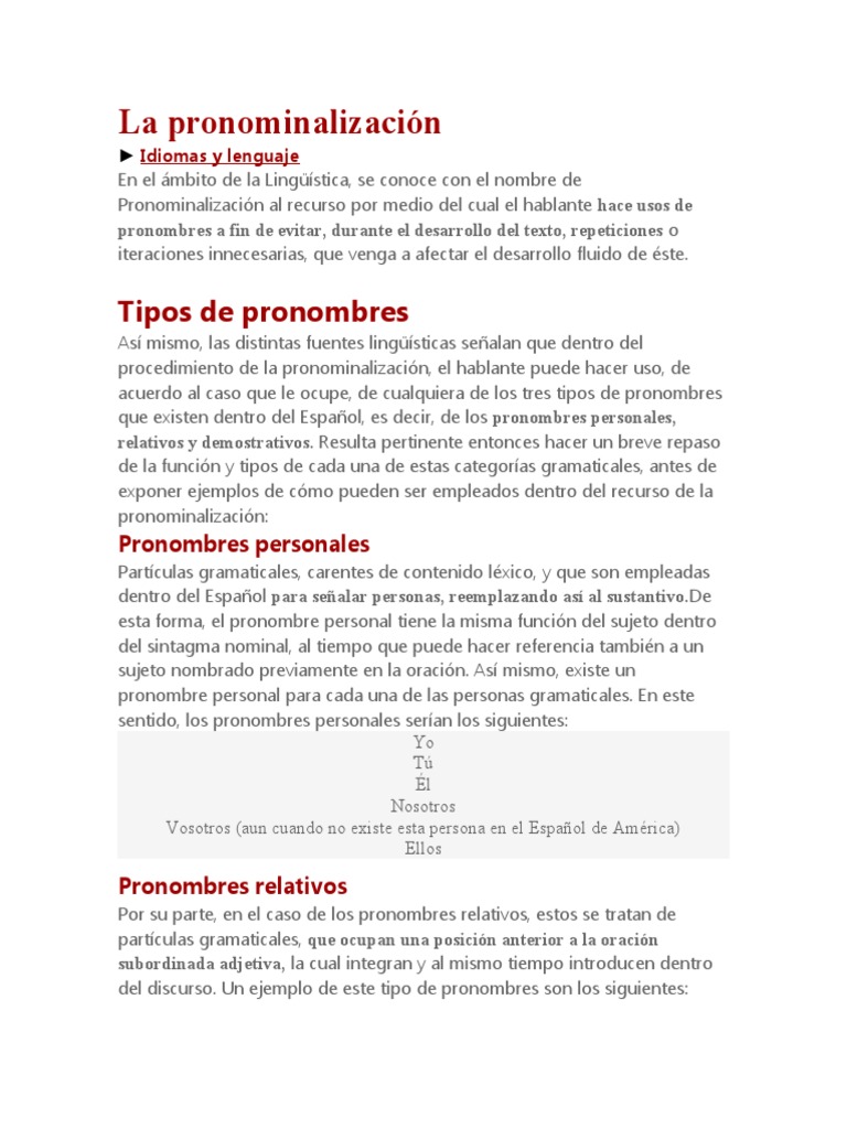 Pronominalización-Correferencia Conectoes | PDF | Pronombre | Oración (Lingüística)