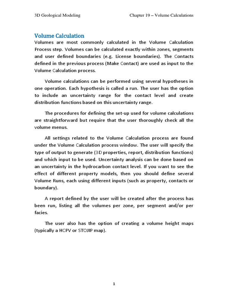 3D Geological Volume Calculation Guide | PDF | Volume | Hypothesis
