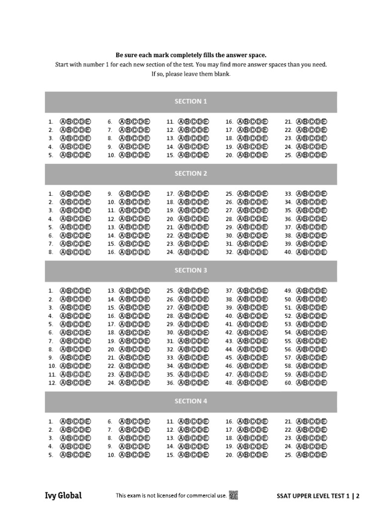 SSAT Practice Test 1 | PDF | Foods | Baking