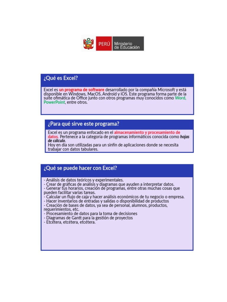 1 ¿Qué-es-Excel! | PDF | Microsoft Office | Microsoft Excel