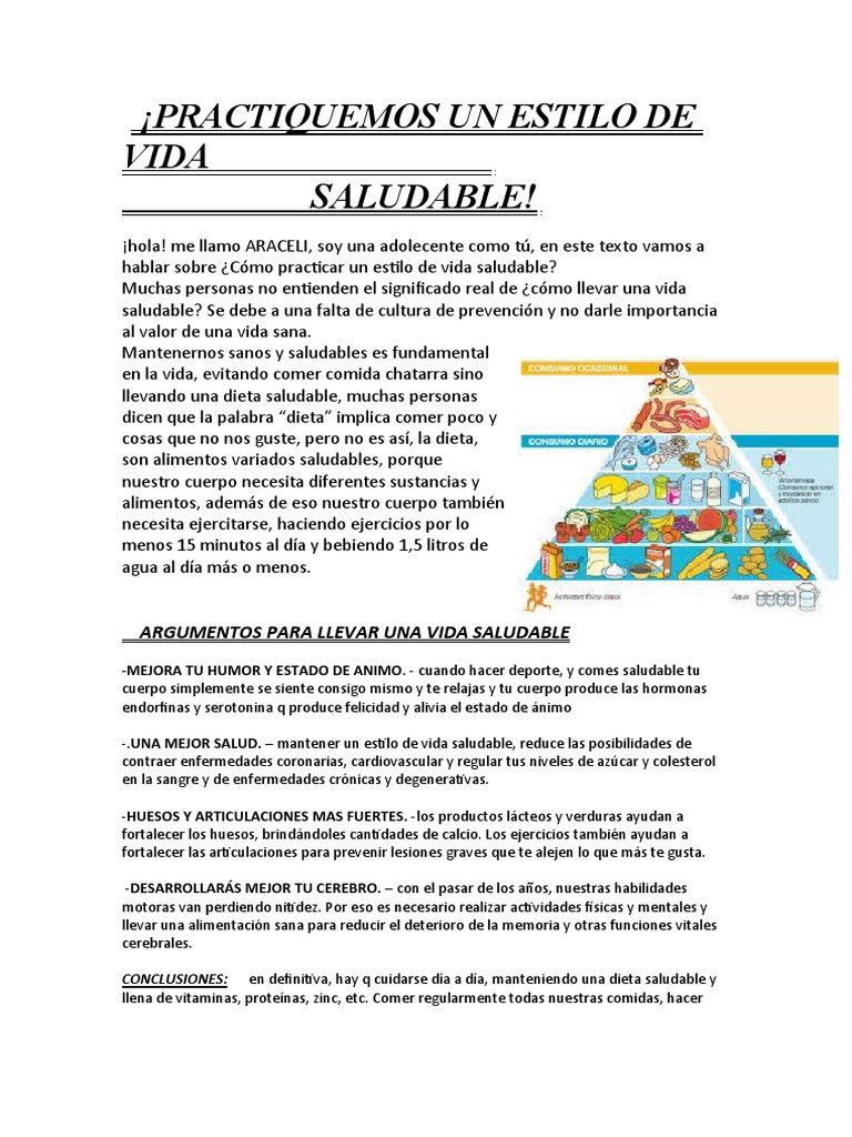 Practiquemos Un Estilo de Vida | PDF