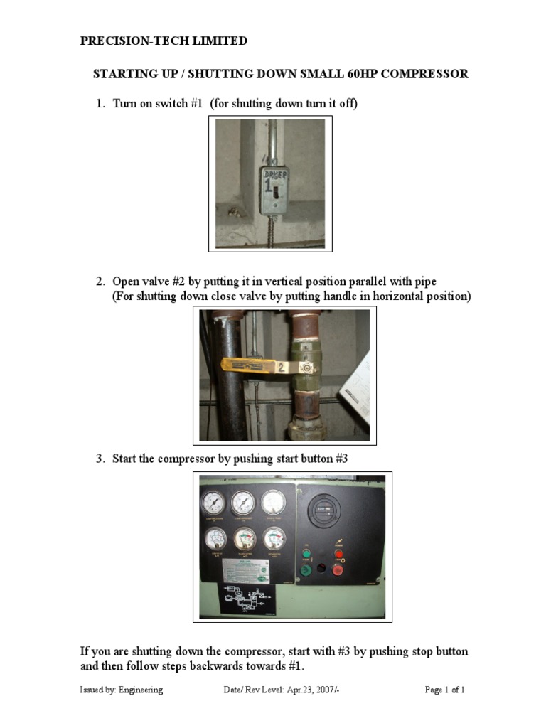 Compressor Operation Guide | PDF