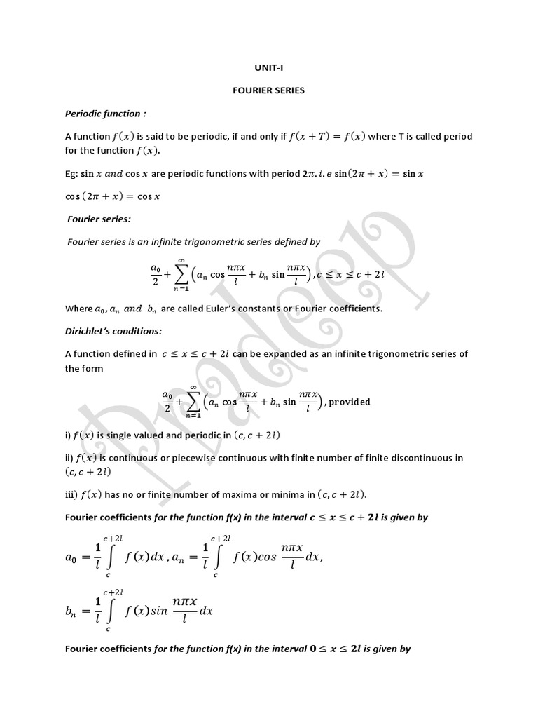 Transforms and Pde | PDF | Fourier Series | Trigonometric Functions