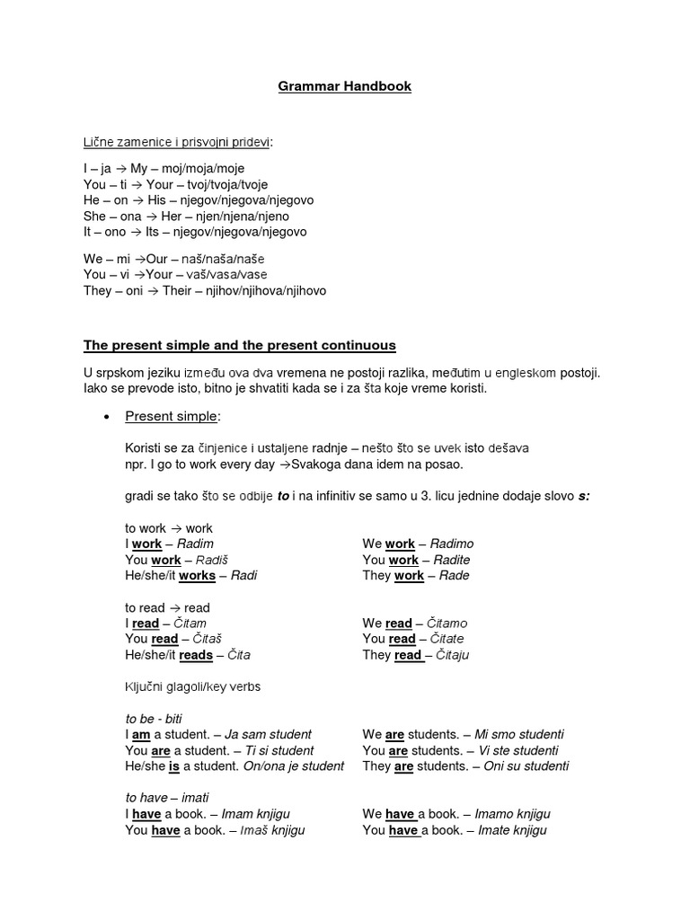 Grammar Handbook | PDF | Communication | Cognitive Science