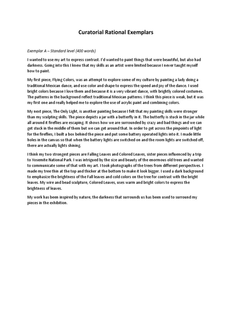 IB Curatorial Rational Exemplars | PDF | Visual Perception | Perception