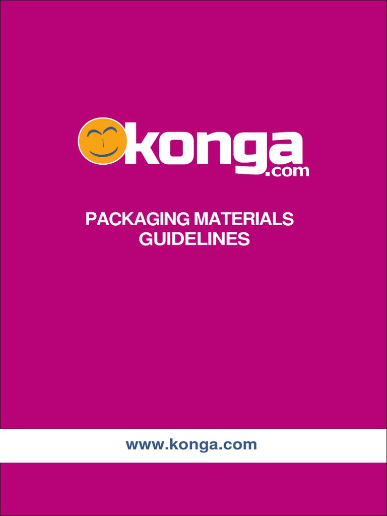 Konga Packaging Materials Guidelines | PDF | Packaging And Labeling ...