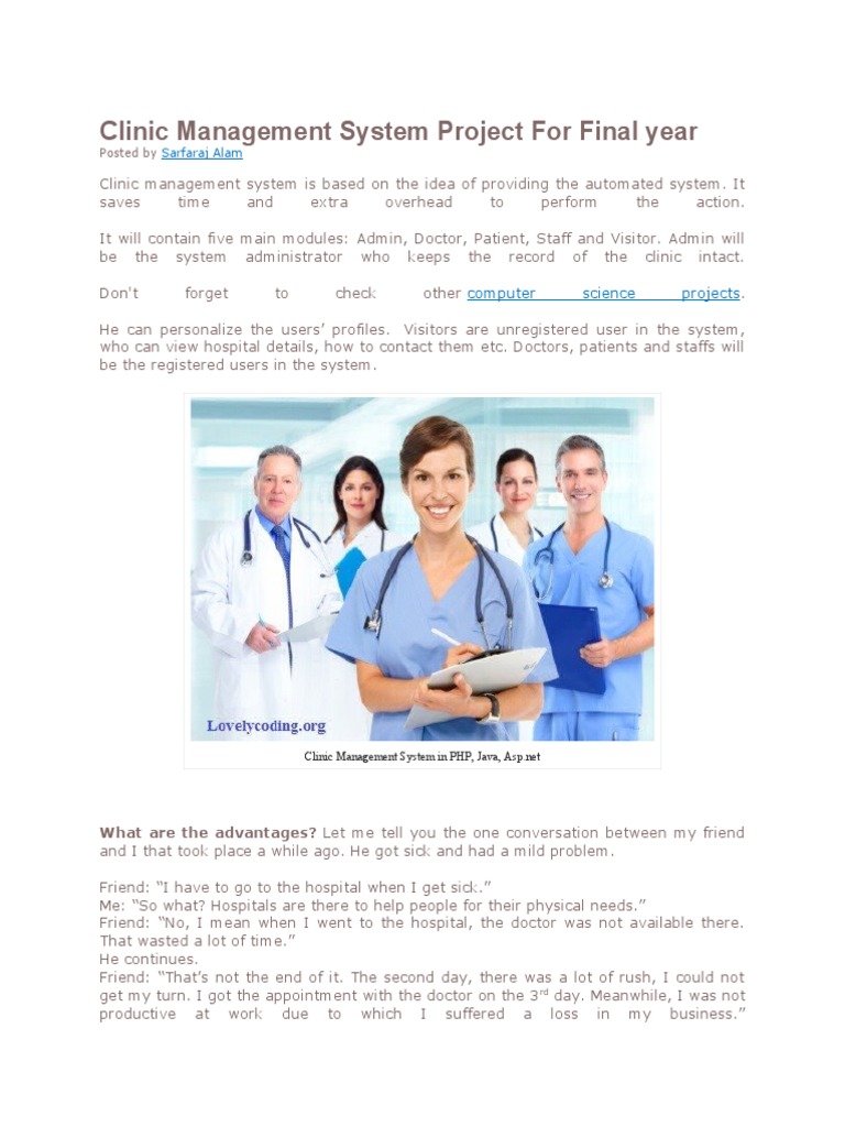 Clinic Management System Project | PDF | Password | Payments