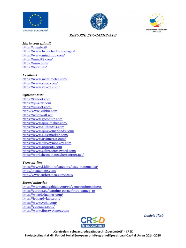 Resurse Educationale D Tilica | PDF
