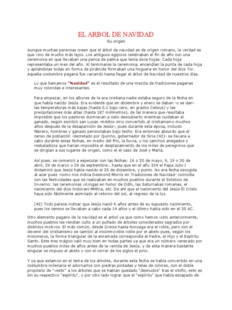 El Arbol de Navidad y Su Origen | PDF | Papá Noel | Navidad