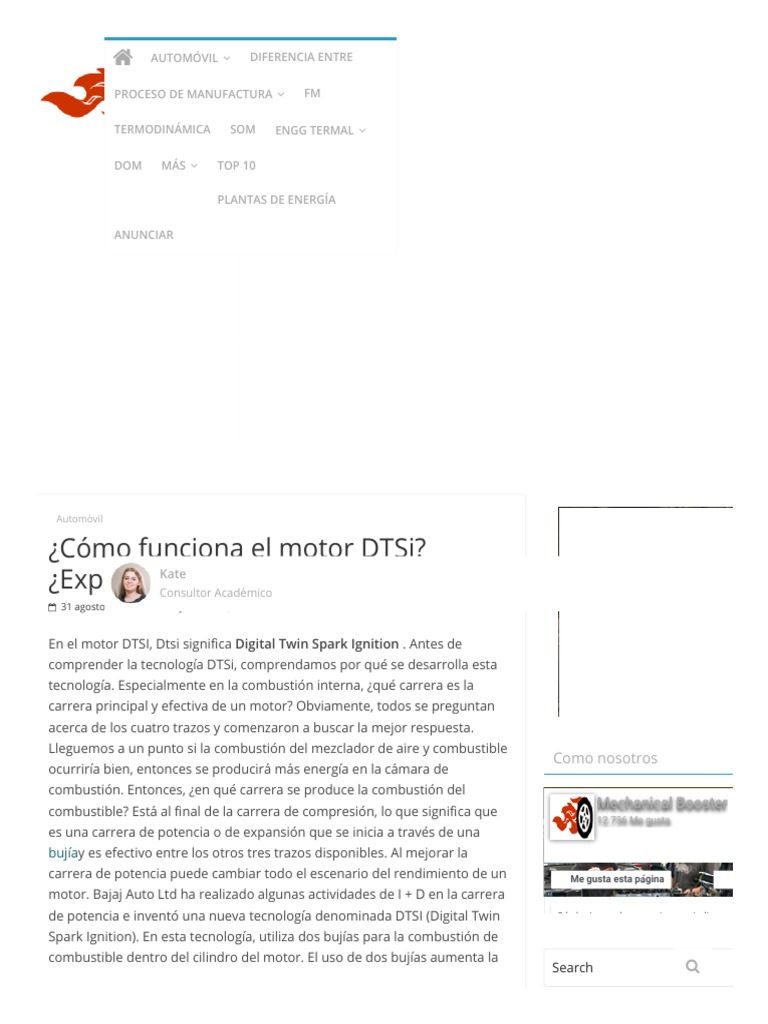 ¿Cómo Funciona El Motor DTSi - ¿Explicado - Refuerzo Mecánico | PDF ...
