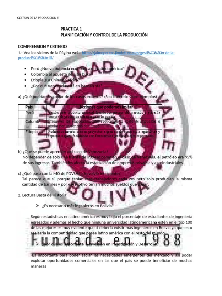 Practica N1 GDP3 | PDF | America latina | Américas