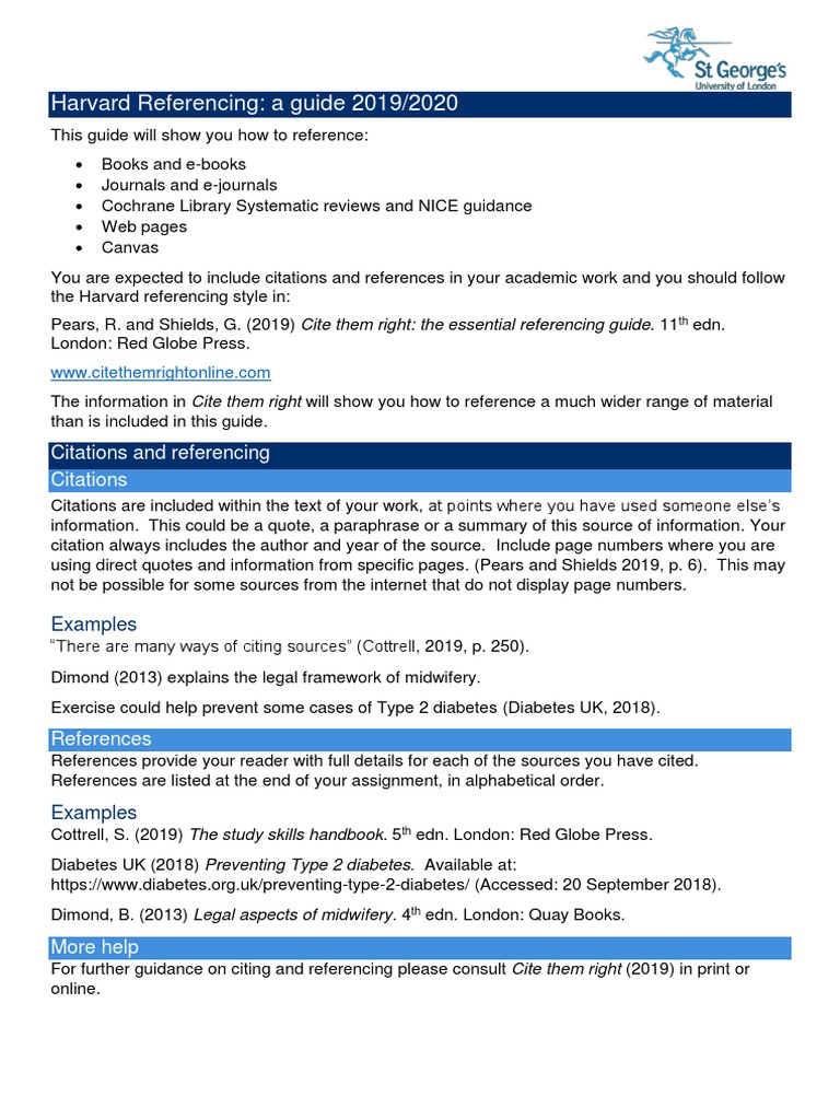 Harvard Referencing Guide | PDF | Systematic Review | Digital Object ...