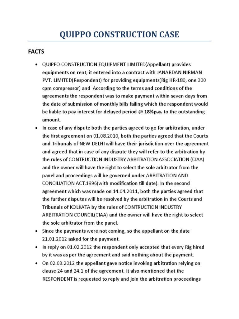 THE QUIPPO CASE (Full) | PDF | Arbitration | Arbitral Tribunal