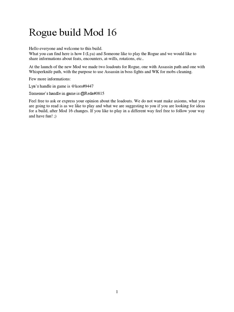 R Build Mod 16 | PDF