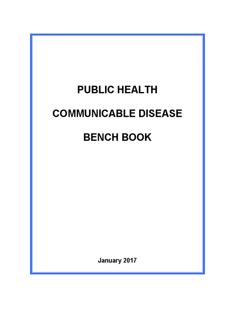 Public Health Communicable Disease Bench Book: January 2017 | Download ...
