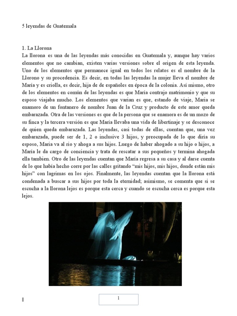 5 Leyendas de Guatemala | PDF