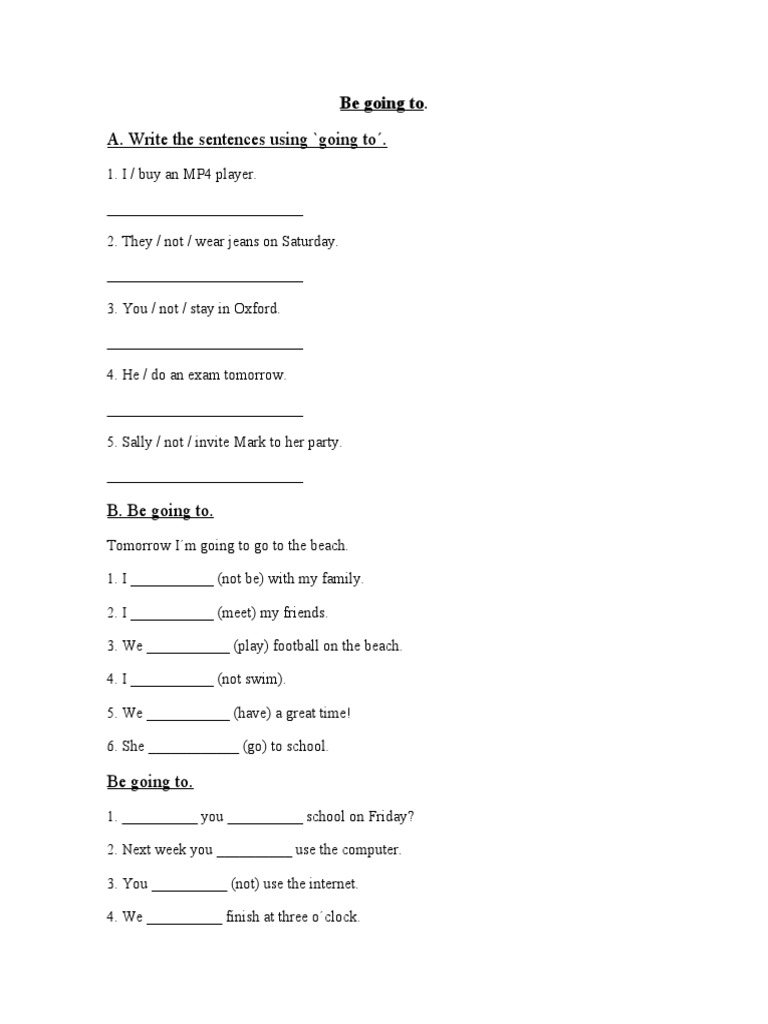 Be Going To + Question Words | PDF