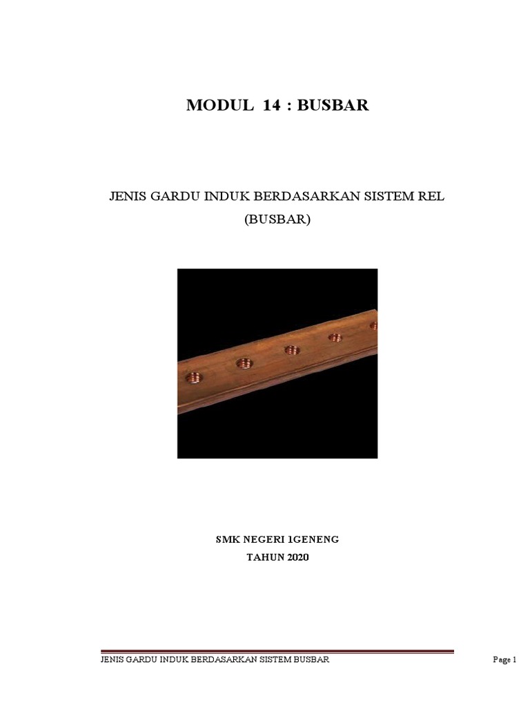 Modul 14 Busbar | PDF