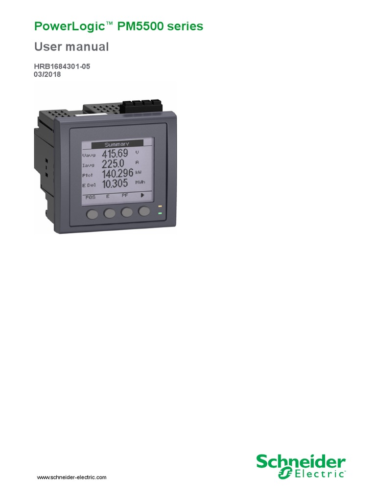User Manual: Powerlogic Pm5500 Series | PDF | Computer Network ...
