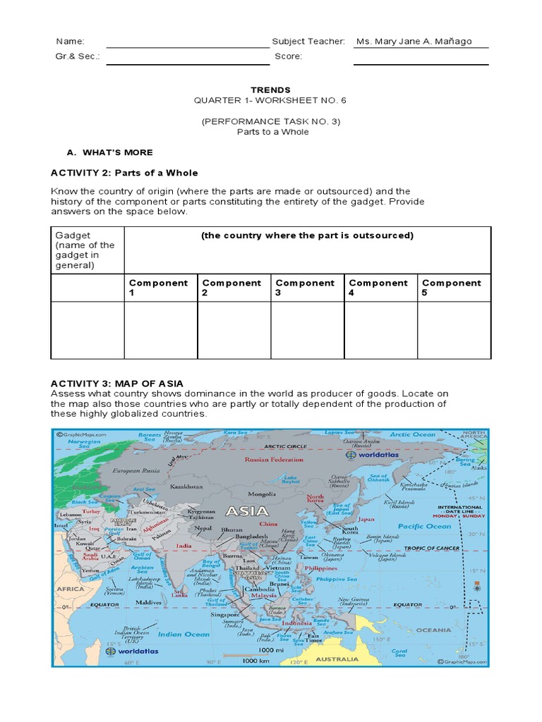 Trends Worksheet: Global Trade Analysis | PDF