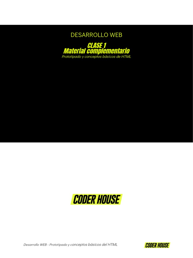 Clase 1. Prototipado y Conceptos Básicos de HTML - Material Complementario | PDF | HTML | Hojas ...