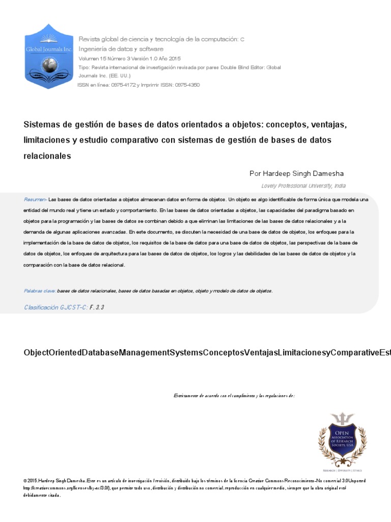 3 Object Oriented Database Management Systems Concepts En Es Pdf Objeto Informática