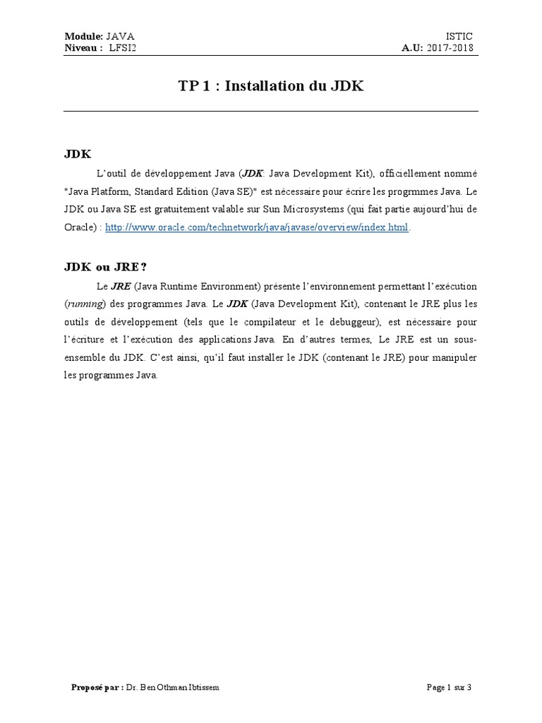 JDK Installation Guide for Windows | PDF