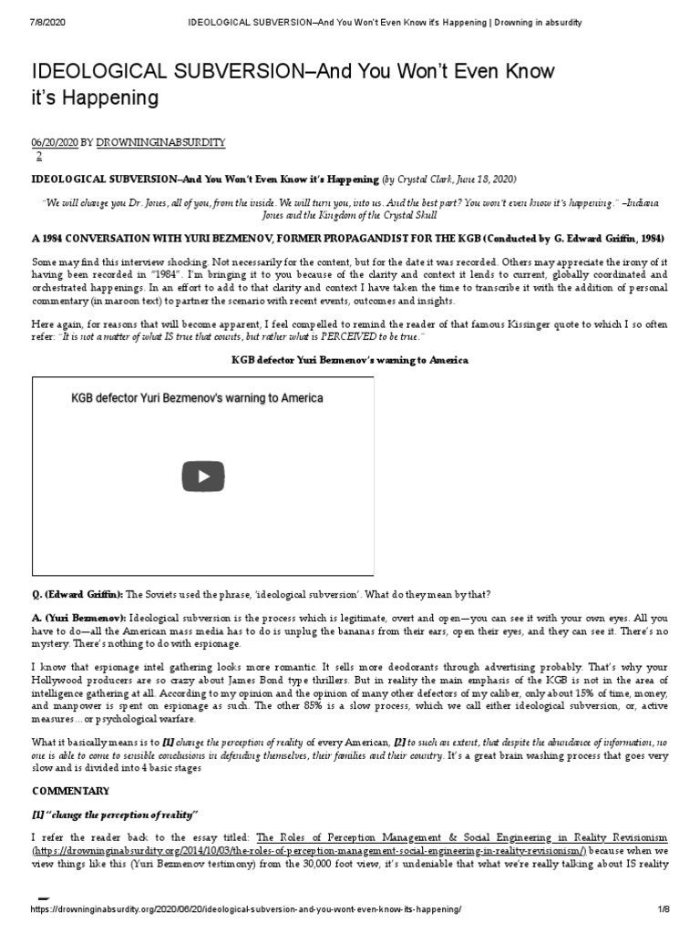 IDEOLOGICAL SUBVERSION-and You Won't Even Know It's Happening ...