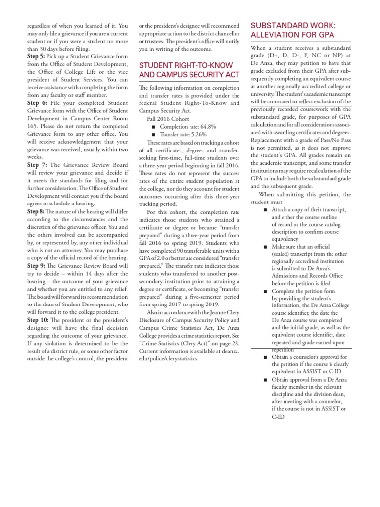 Substandard Work: Alleviation For Gpa: Step 5