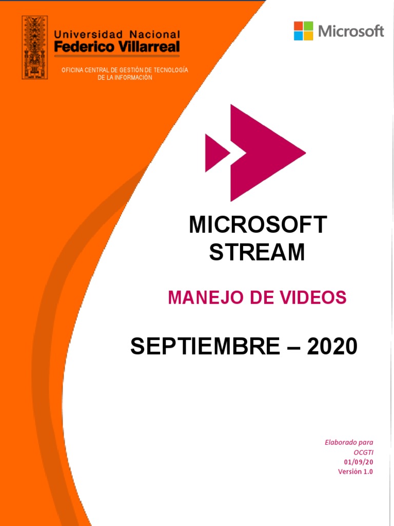 Manual de Usuario de Microsoft Stream - OCGTI - UNFV | PDF | Streaming ...