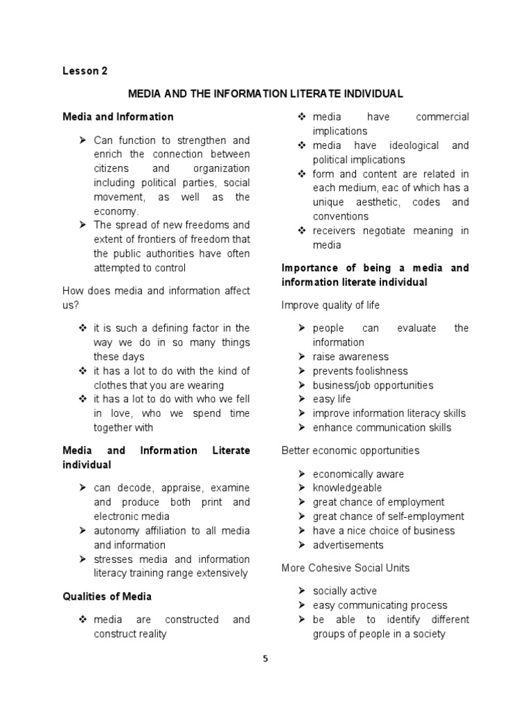 Media Literacy Lesson | PDF | Adolescence | Social Media