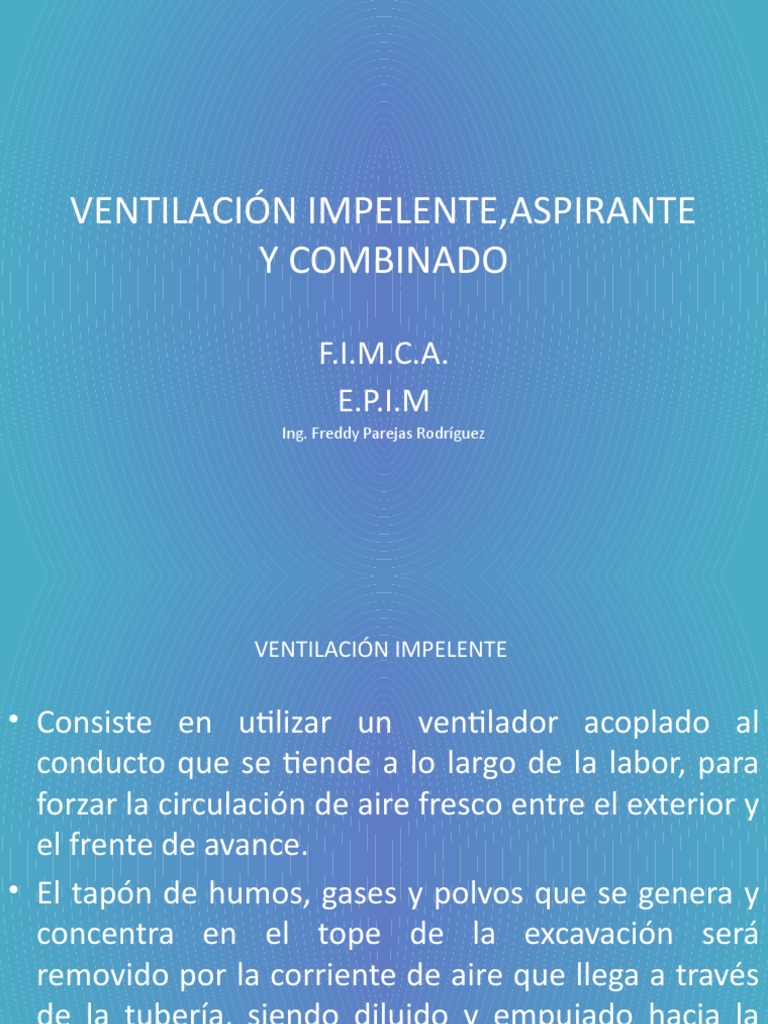 Ventilación Impelente y Aspirante | PDF | Ventilación (Arquitectura ...