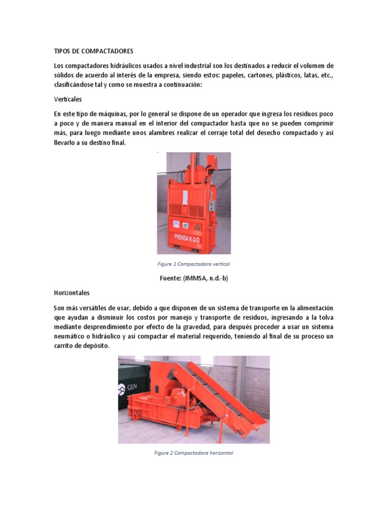 Tipos de Compactadores | PDF