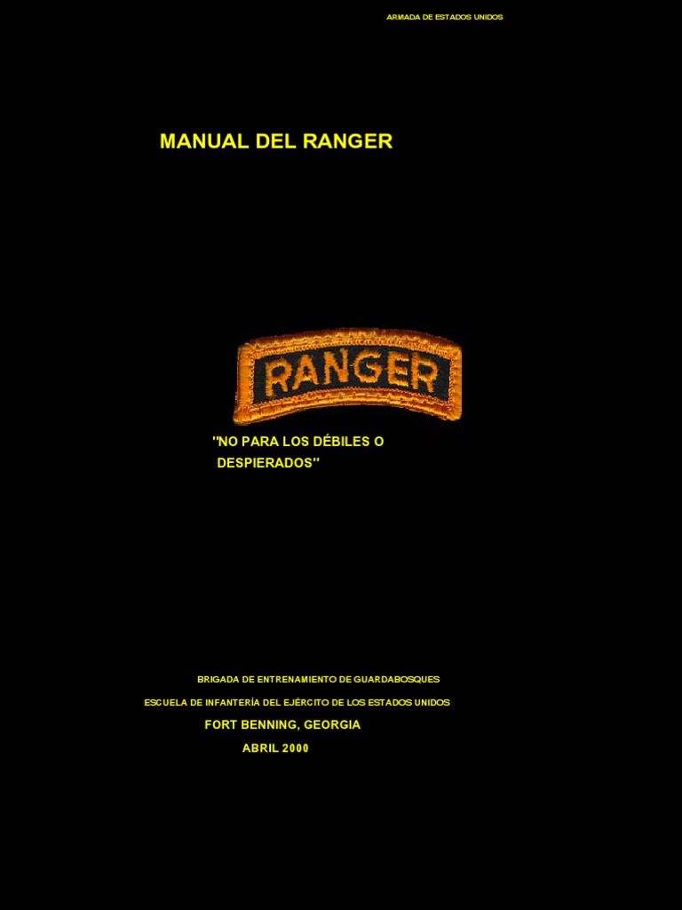 Manual del Ranger: Formación y Operaciones | PDF | Fuerzas ...