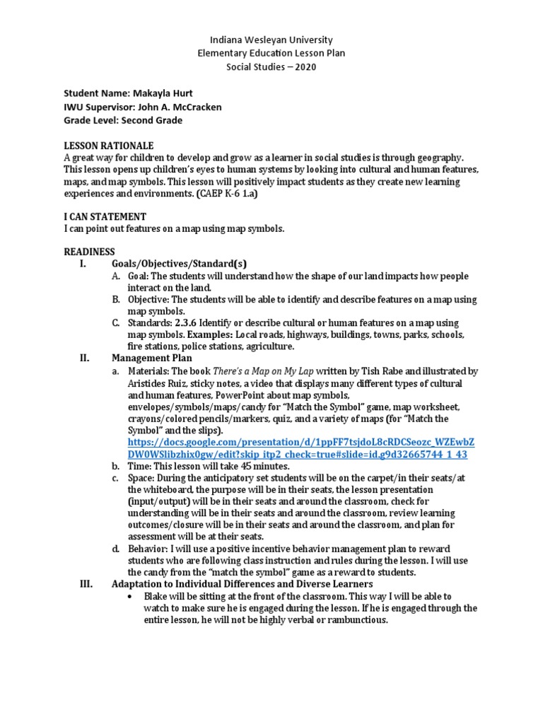 Social Studies Lesson Plan 1 | PDF | Lesson Plan | Educational Assessment