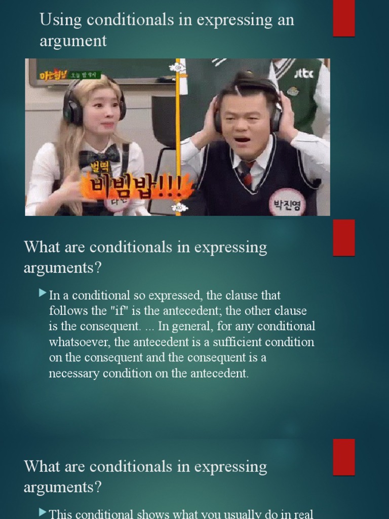 Using Conditionals in Expressing An Argument by | PDF