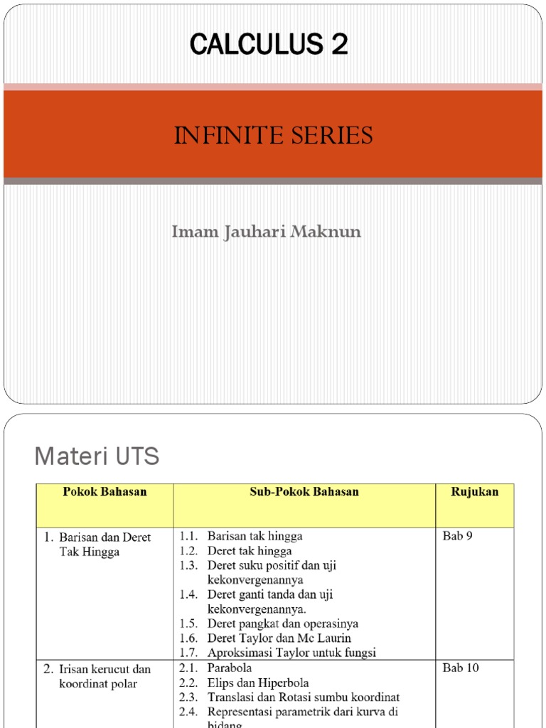 Infinite Series and Sequences Overview | PDF | Series (Mathematics ...