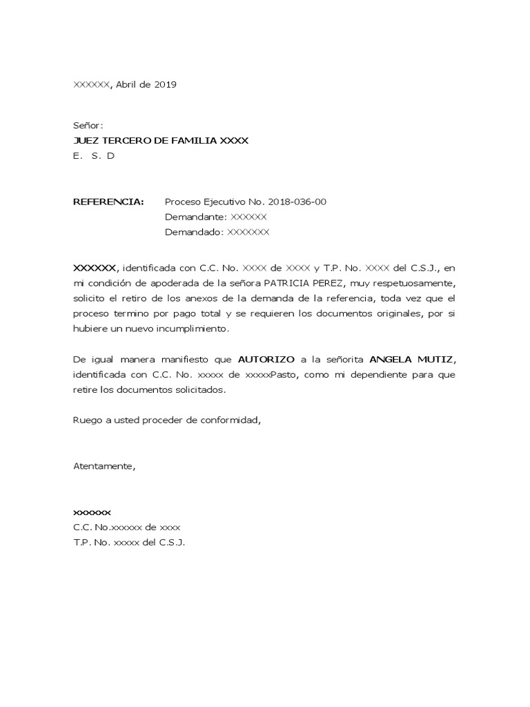 MEMORIAL RETIRO DE DEMANDA Modelo 2020 | PDF