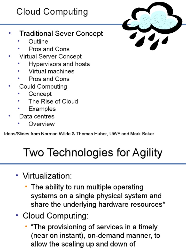 Cloud Computing: Traditional Sever Concept | PDF | Virtual Machine | Cloud Computing