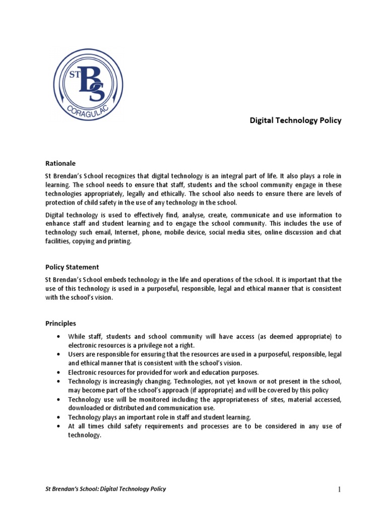 Digital Technology Policy | PDF | Social Media | Popular Culture ...
