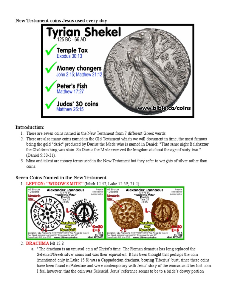 Coins of The New Testament That Jesus and The Apostles Used | PDF | New ...