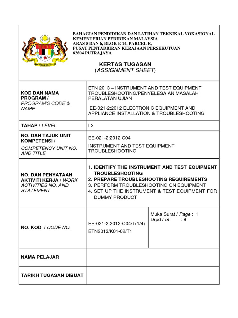 Kertas Tugasan 1 | PDF