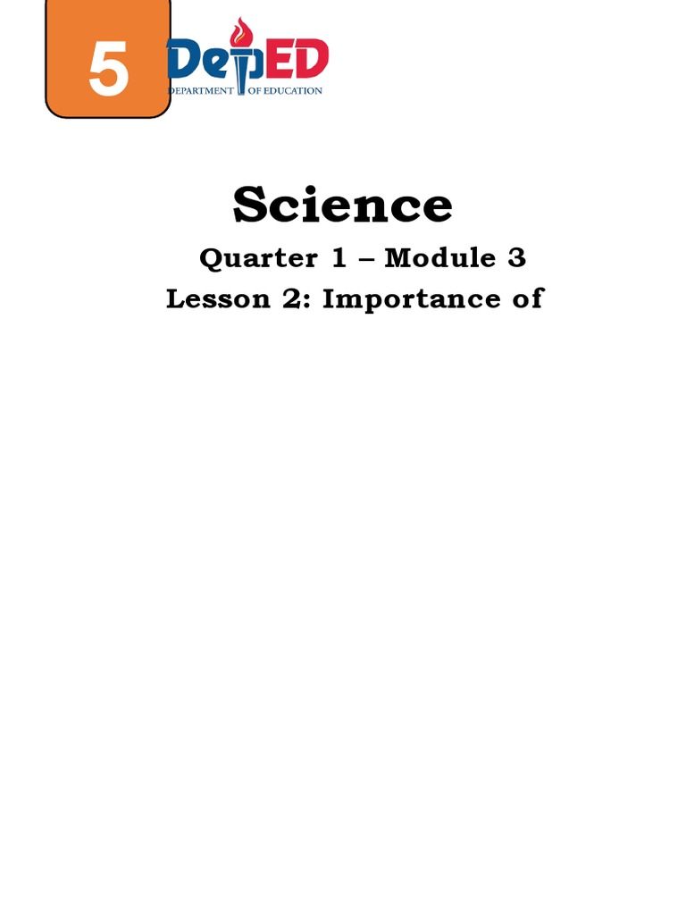 Science: Quarter 1 - Module 3 Lesson 2: Importance of | PDF | Waste ...
