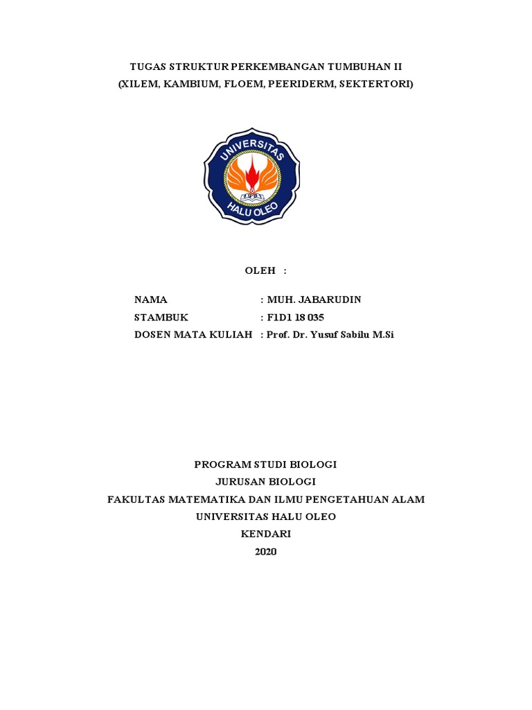 Struktur Jaringan Tumbuhan: Xilem dan Floem | PDF