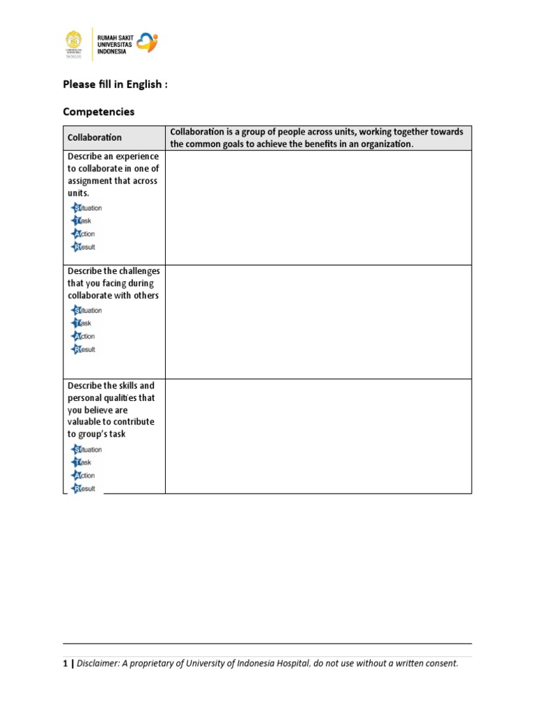 Formulir STAR Assessment | PDF