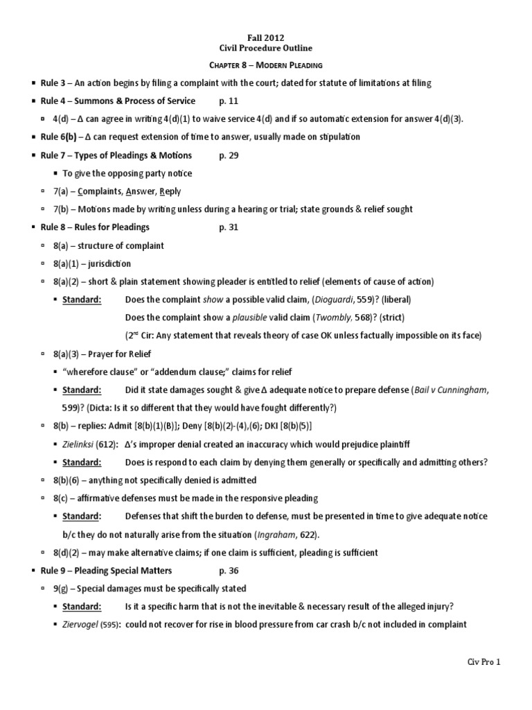 CivPro - FRCP Table | PDF | Deposition (Law) | Discovery (Law)