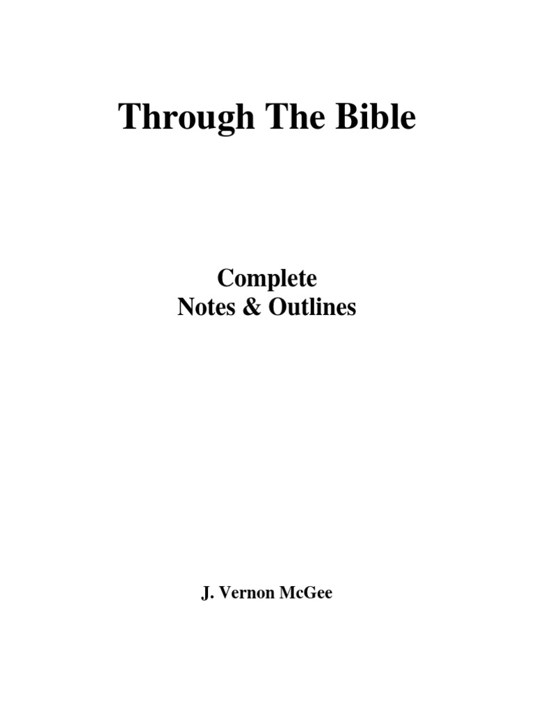Thru The Bible Notes&Outlines PDF | PDF | Jesus | Prophet