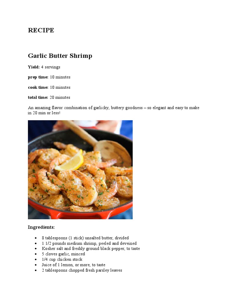 Recipe: Yield: 4 Servings Prep Time: 10 Minutes Cook Time: 10 Minutes ...