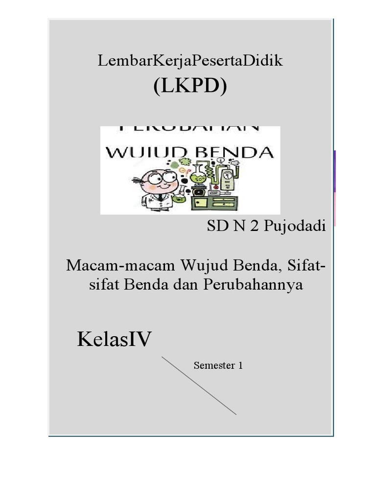 LKPD Wujud Benda Melia Fitriana | PDF | Kajian Bahasa Asing | Sains & Matematika